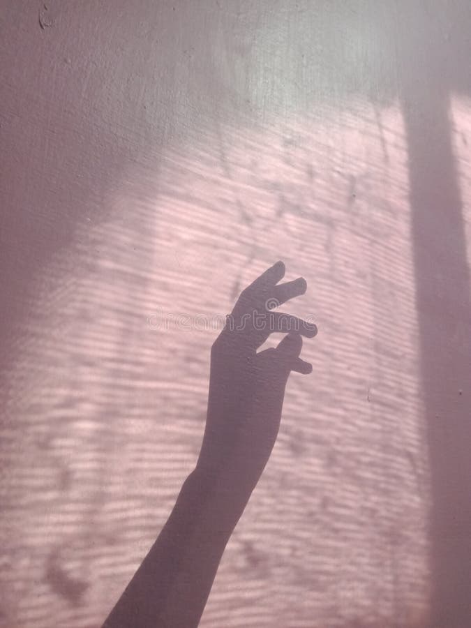 A Aesthetic Hand Silhouette Stock Image - Image of hand, pink: 268390931