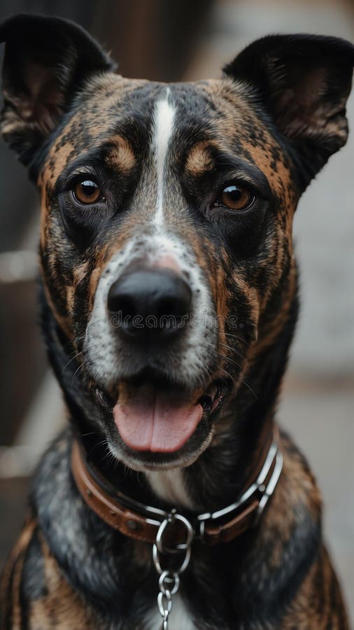 Aesthetic Image of a Brindle Patterns Dog Closeup for Ai Generated ...