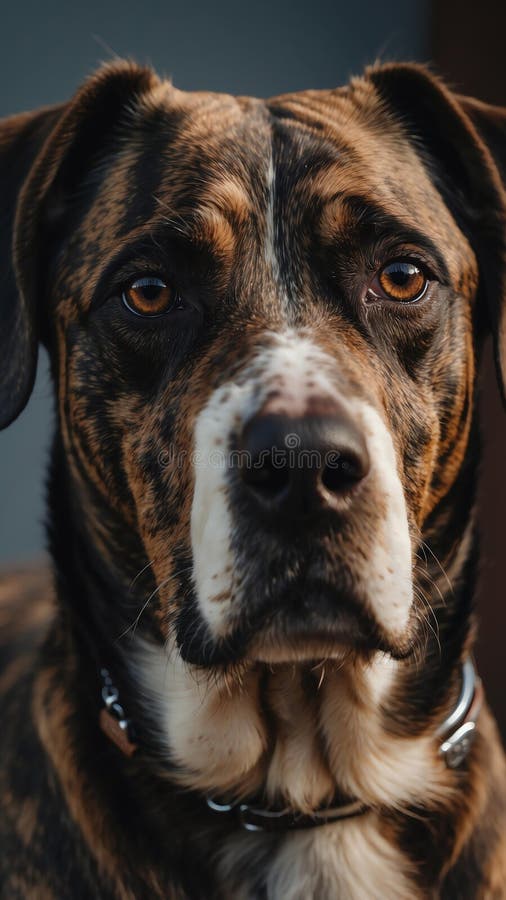Aesthetic Image of a Brindle Patterns Dog Closeup for Ai Generated ...