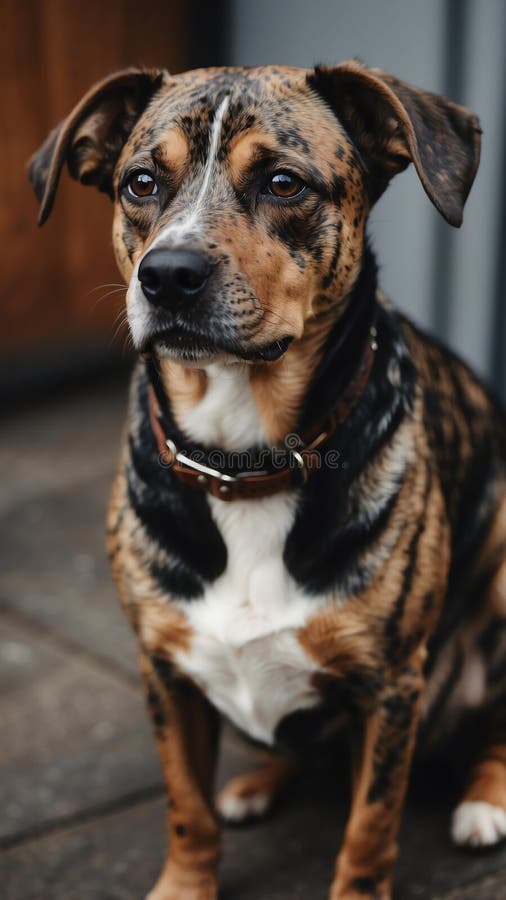 Aesthetic Image of a Brindle Patterns Dog Closeup for Ai Generated ...