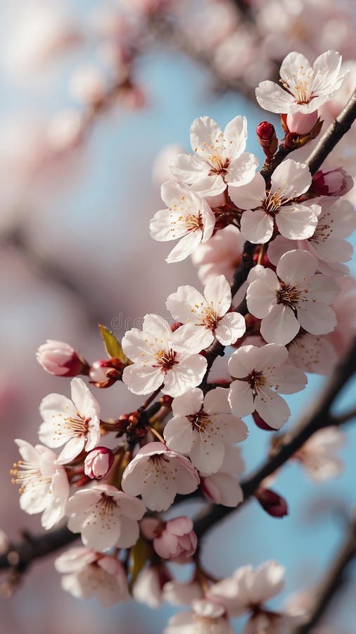 Aesthetic Image of Spring with Cherry Blossoms in Past Ai Generated ...