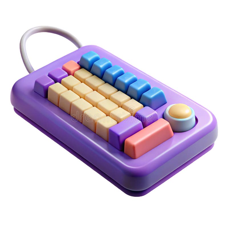 Aesthetic Keyboard 3D Icon stock illustration. Illustration of minimal ...