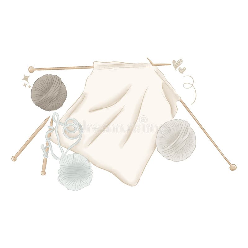 Aesthetic Knitting Stuff Stock Illustrations – 1 Aesthetic Knitting ...