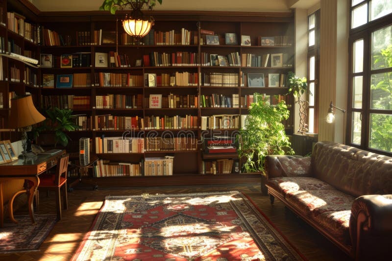 Aesthetic Library. a Beautifully Designed and Serene Library Space ...