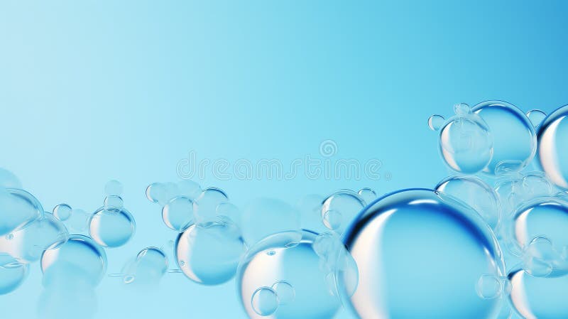 Aesthetic Light Blue Bubble Background Stock Illustration - Illustration of style, bubble: 375860147