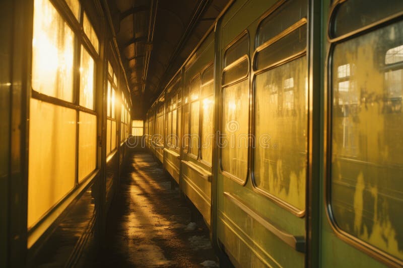 Aesthetic Magical Realism through the Yellow Window Stock Illustration ...