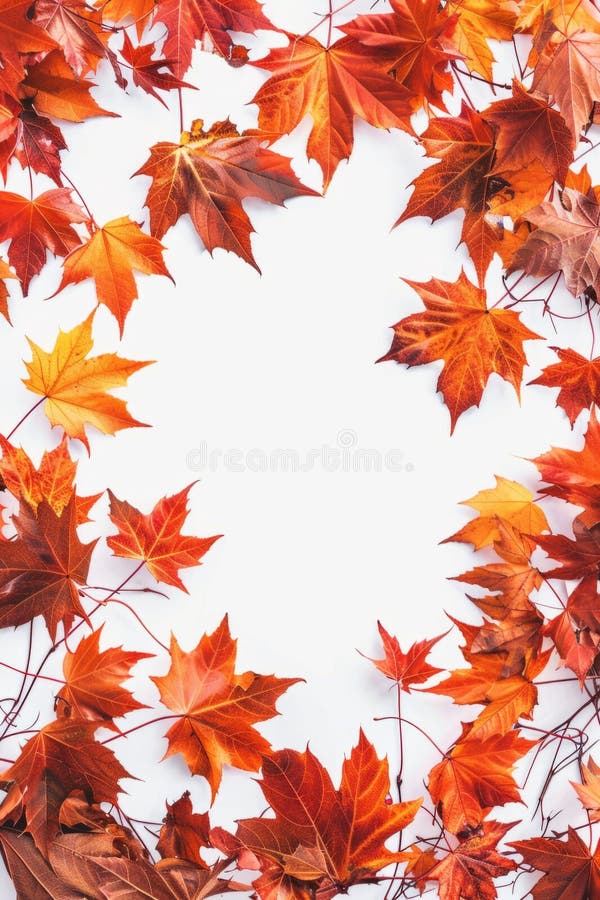 Aesthetic Maple Leaf Border Design for Various Creative Layouts, Using ...