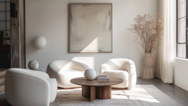 Aesthetic of Modern Design: Interior and Art Stock Illustration ...
