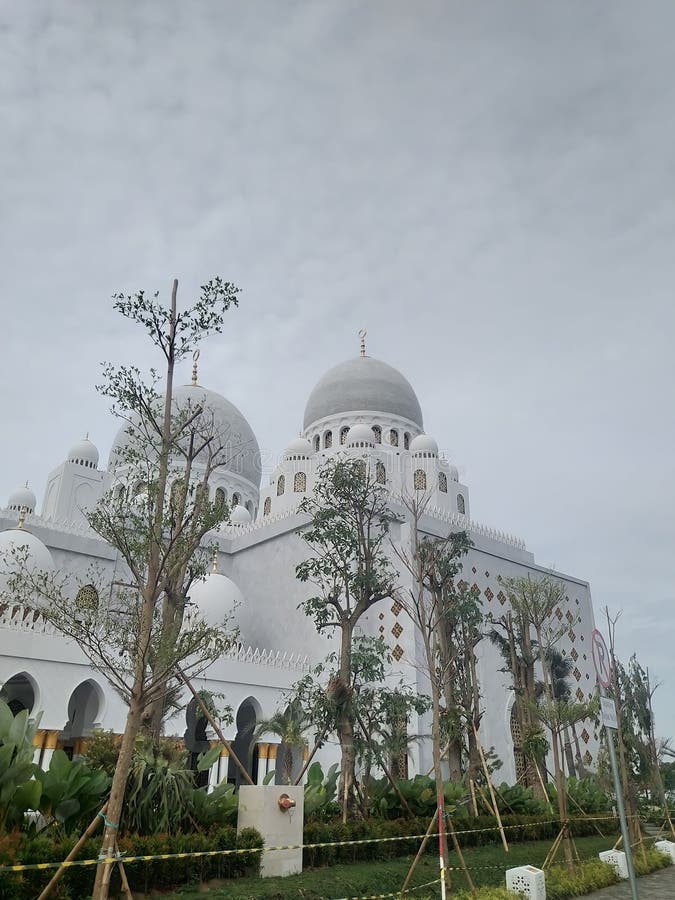 Aesthetic Mosque in Solo City Java Stock Image - Image of city, scenery ...