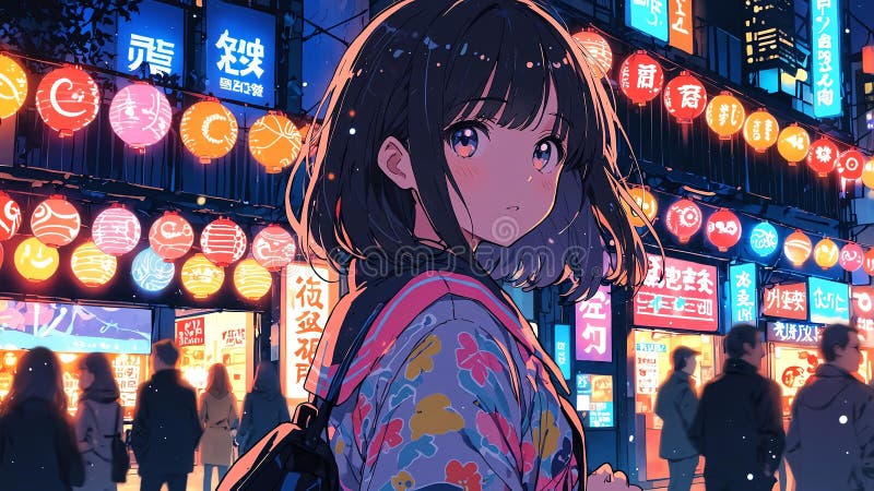 Aesthetic Neon Lit Festive Night the Design Ai Generated Stock ...