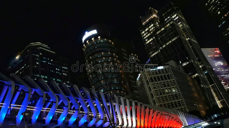 Aesthetic Pedestrian Bridge Looks Stock Photo - Image of light, bridge ...