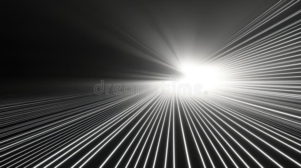 Aesthetic Perspective Dynamic Light Rays in Abstract Digital Art Studio ...