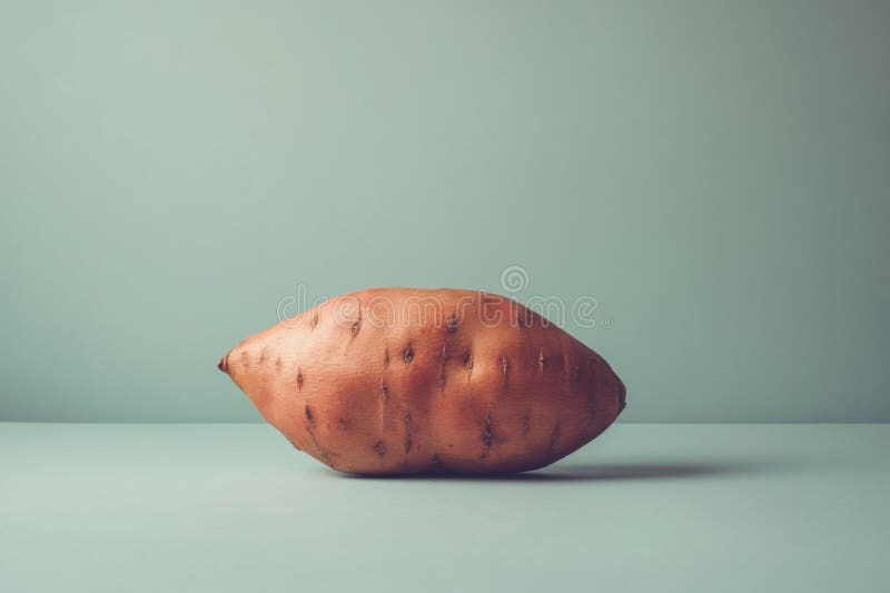 Aesthetic Photograph of a Whole Sweet Potato on a Minimalistic Backdrop ...