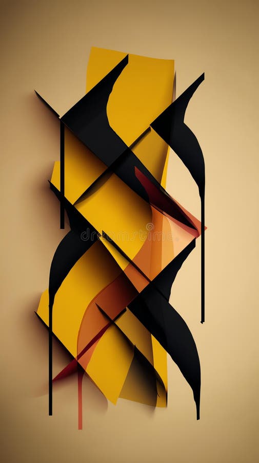 Aesthetic Pointer Structure, Abstract Art Piece with Dynamic Shapes and ...
