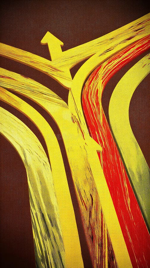 Aesthetic Pointer Structure, Abstract Directional Arrows with Colorful ...