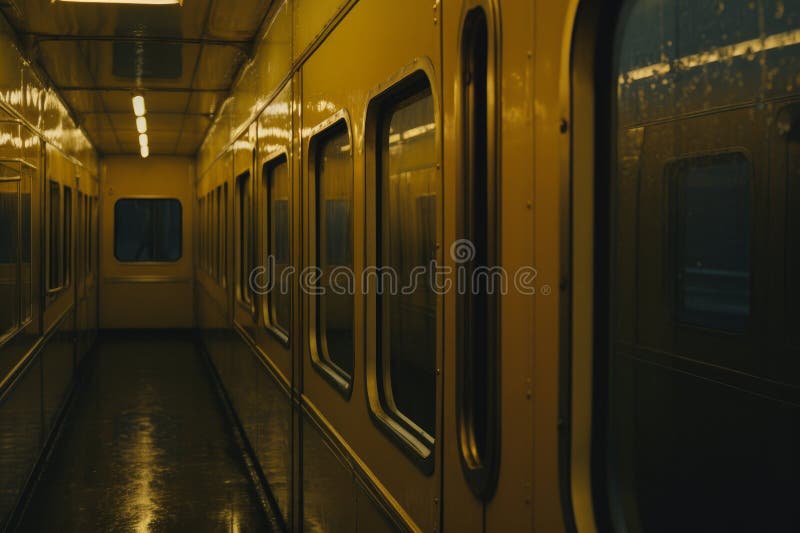 Aesthetic Portrait of Magical Realism through the Yellow Window Stock ...