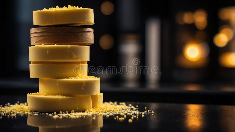 Aesthetic Preparation of Butter on a Black Th Ai Generated Stock ...