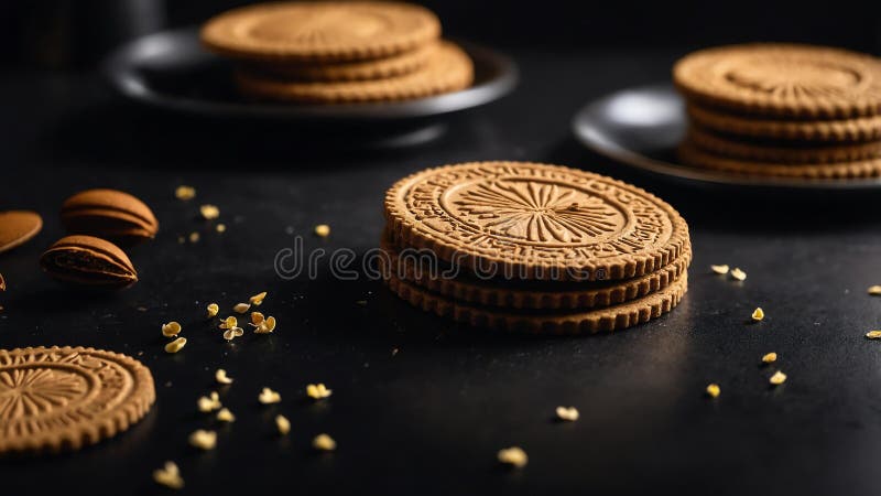 Aesthetic Preparation of Digestive Biscuits O Ai Generated Stock ...