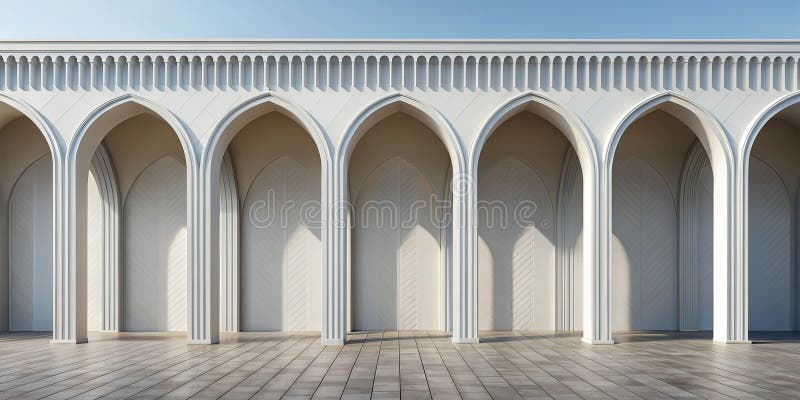 Aesthetic Seamless Pattern with Arches Minimal and Modern Architectural ...