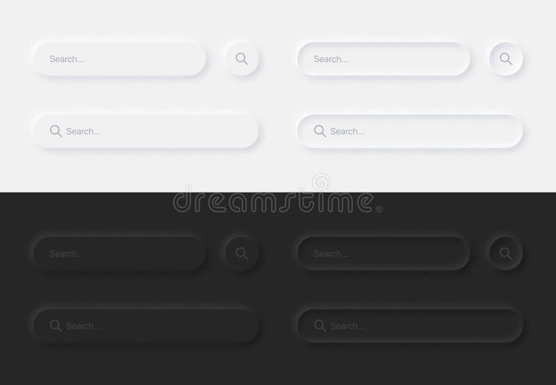 Aesthetic Search Bars in Different Variations UI Neumorphic Design ...