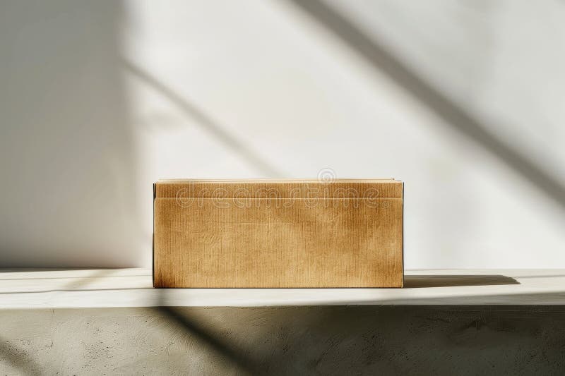 The Aesthetic of Shadows on a Simple Wooden Box Design. Generative AI ...