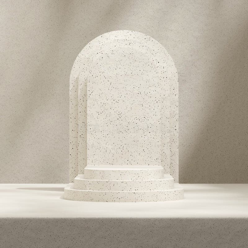 Aesthetic Shot of a Small Arch or Pedestal Design on a Light Grey ...