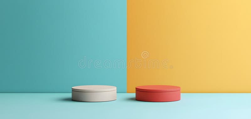 Aesthetic Side-by-Side Comparison of Two Stylish Round Boxes on ...