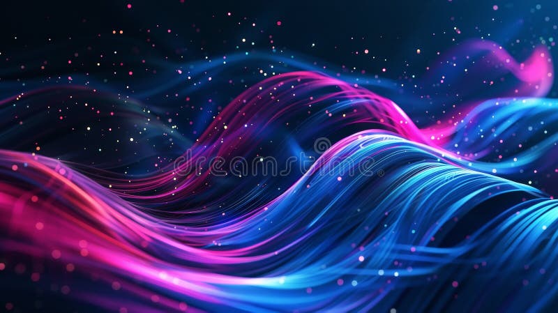 Aesthetic Smooth Lines and Technological Space. Fiber Optic Flow ...