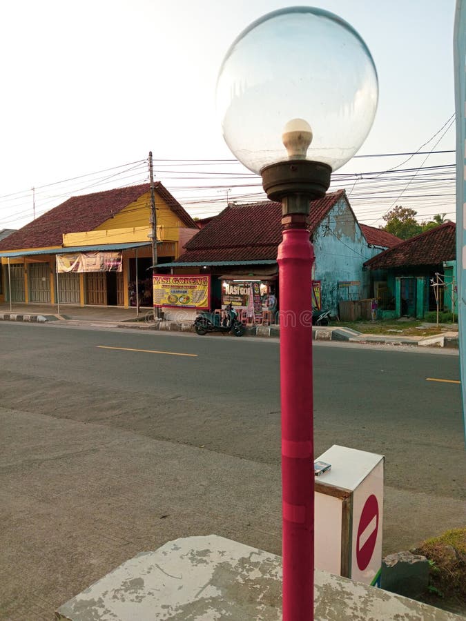 Aesthetic Street Lights on the Side of a Deserted Road Editorial Photo ...