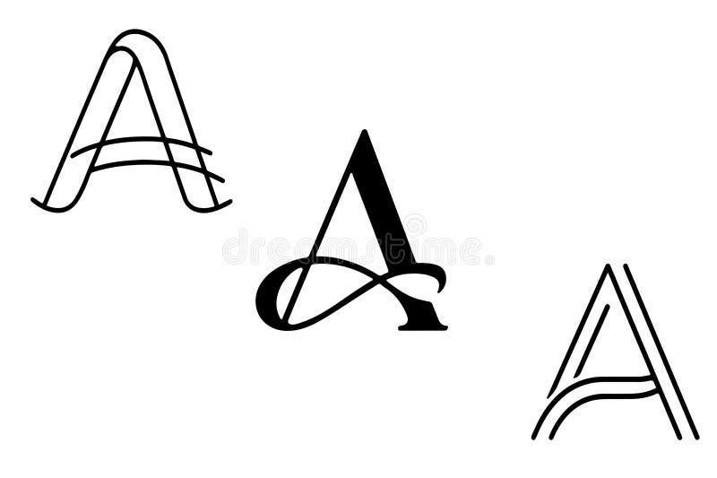 Aesthetic Symmetry Vector Design for a Letter Logo Stock Vector ...