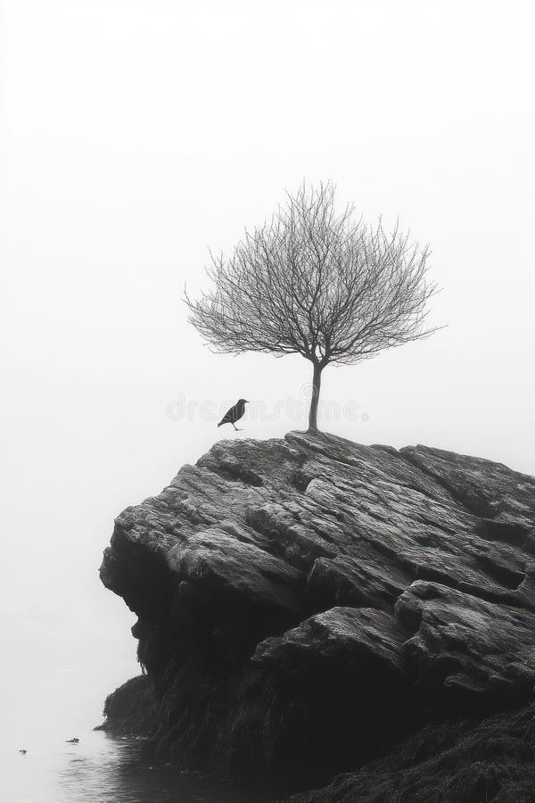 Aesthetic Tree Minimal Artwork Stock Illustration - Illustration of ...