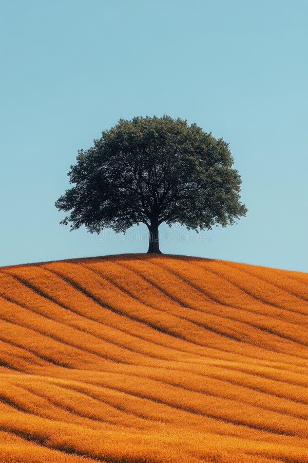 Aesthetic Tree Minimal Artwork Stock Illustration - Illustration of ...