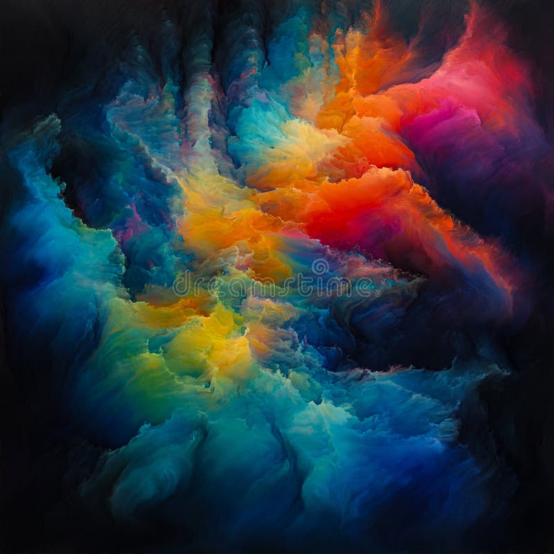 Aesthetic of Vibrant Colors Stock Illustration - Illustration of ...