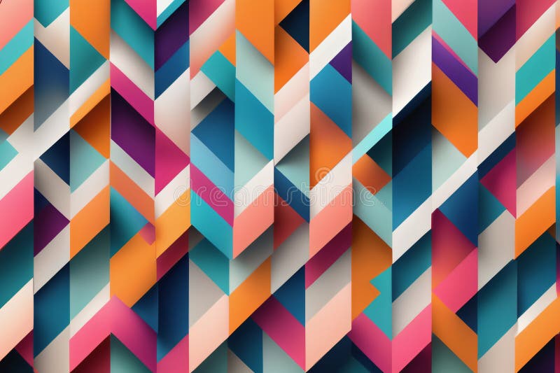 Aesthetic Wallpaper Made of Abstract Geometric Shapes AI Generated ...