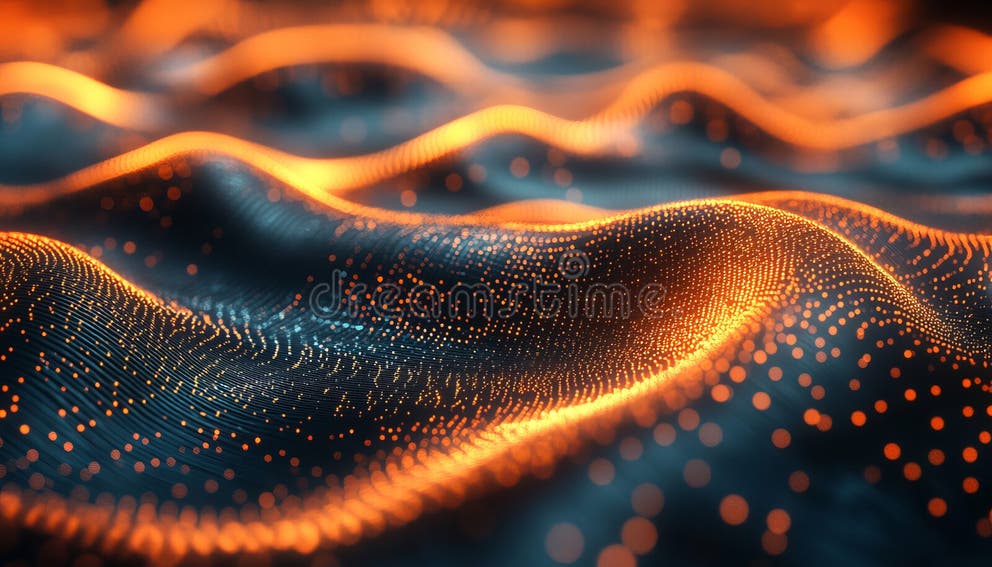 Aesthetic Wave Patterns Representing Data Flow in Futuristic Style ...