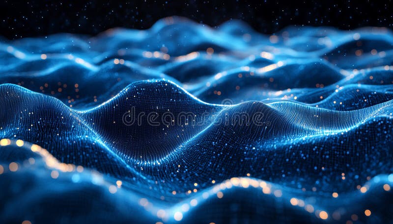 Aesthetic Wave Patterns Representing Data Flow in Futuristic Style ...