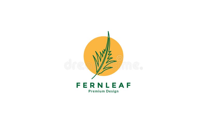 Aesthetics Fern Leaf Logo Design Vector Stock Vector - Illustration of ...