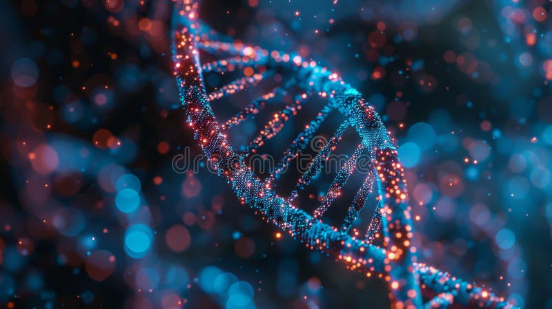 Aesthetics of the Genome: a Vibrant DNA Composition. Generated by AI ...