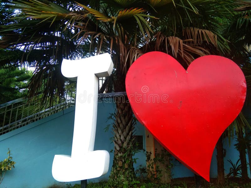 The Aesthetics of the I Love Statue at School in the Morning Stock ...