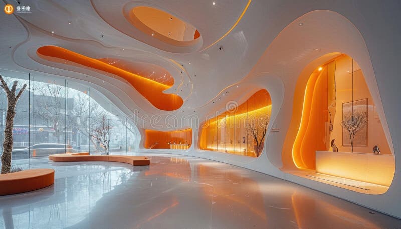 Aesthetics of Modernity: Museum Design with Innovative Elements Stock ...