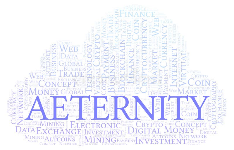 Aeternity Cryptocurrency Coin Word Cloud. Stock Illustration ...