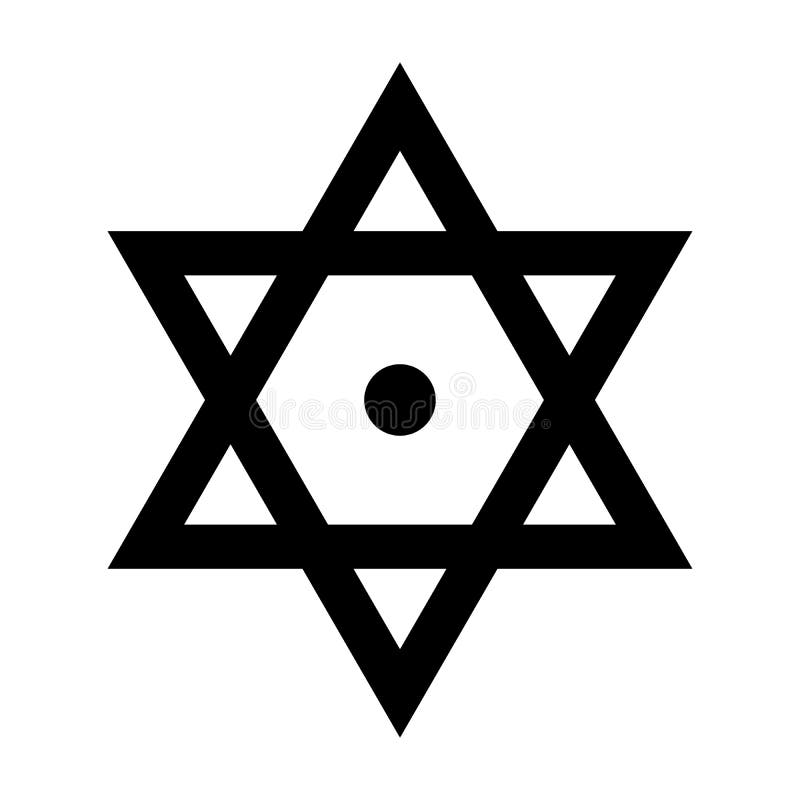 Symbol for Aether, a Hexagram and Star of David, with a Dot in the ...