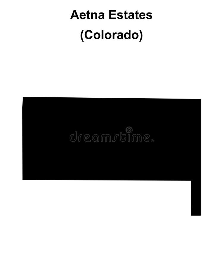 Aetna Estates outline map stock illustration. Illustration of region ...