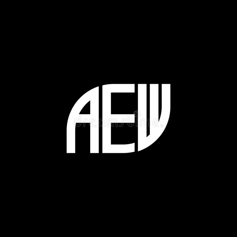AEW Letter Logo Design on Black Background.AEW Creative Initials Letter ...