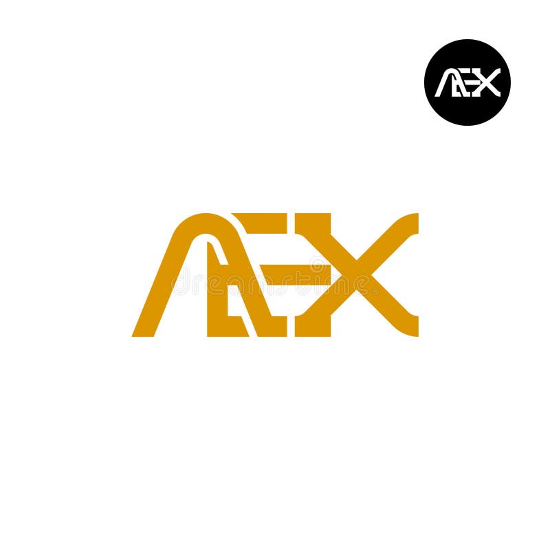 AEX Logo Letter Monogram Design Stock Vector - Illustration of brand ...