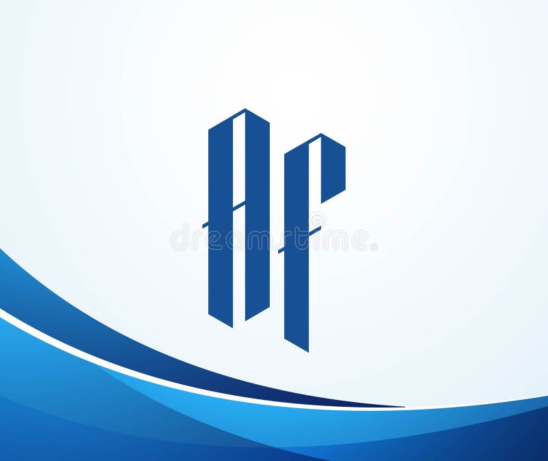 AF Alphabet Letter Logo Design Template Elements Stock Vector ...