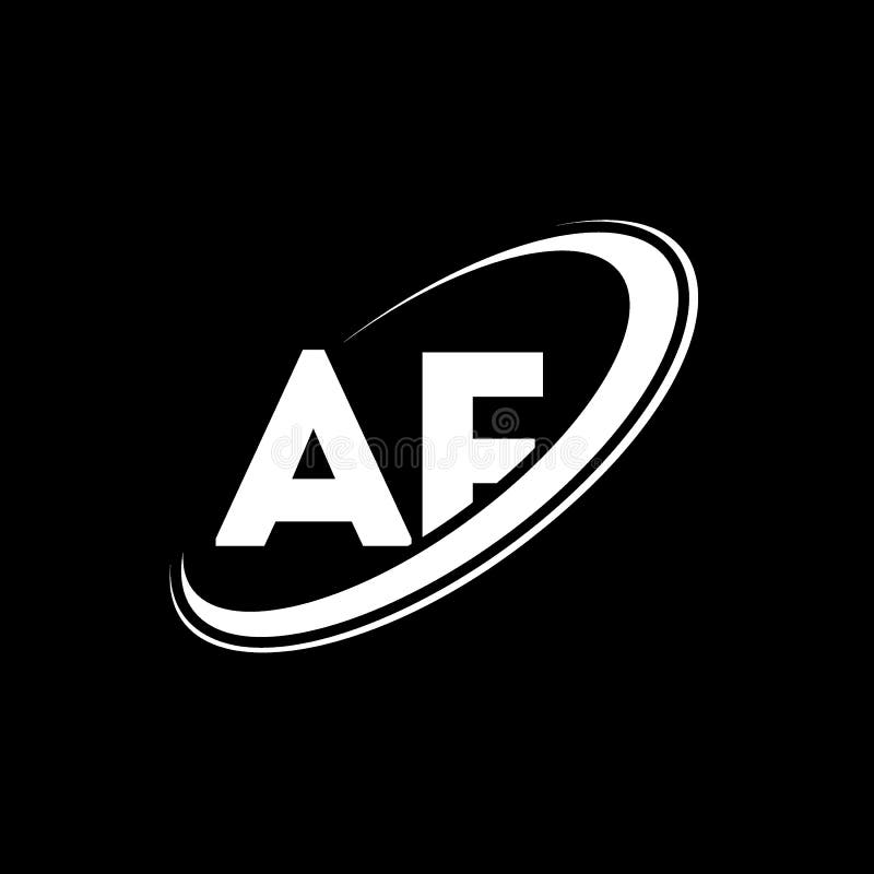 AF a F Letter Logo Design. Initial Letter AF Linked Circle Uppercase ...