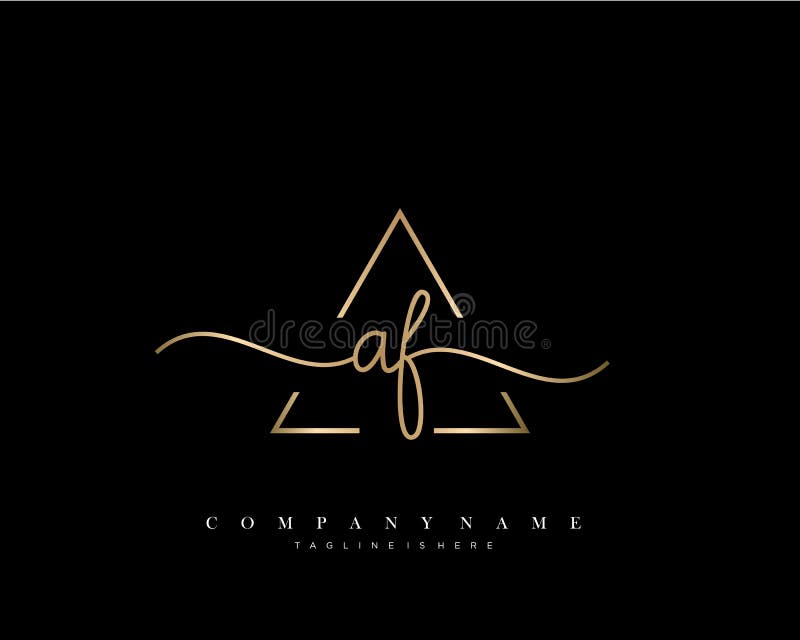 AF Initial Handwriting Logo Vector Stock Vector - Illustration of ...
