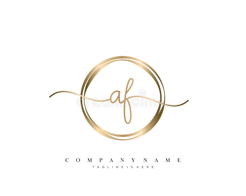 AF Initial Handwriting Logo Vector Stock Vector - Illustration of ...