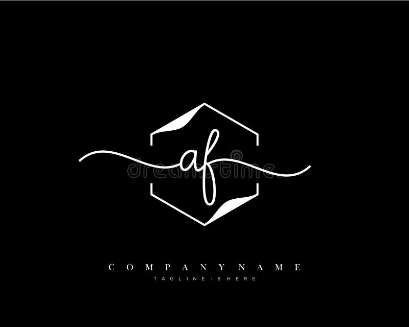 AF Initial Handwriting Logo Vector Stock Vector - Illustration of ...